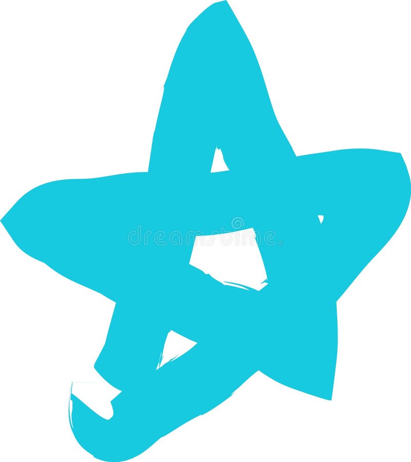 Hand Drawn Star stock vector. Illustration of scribble - 353835012