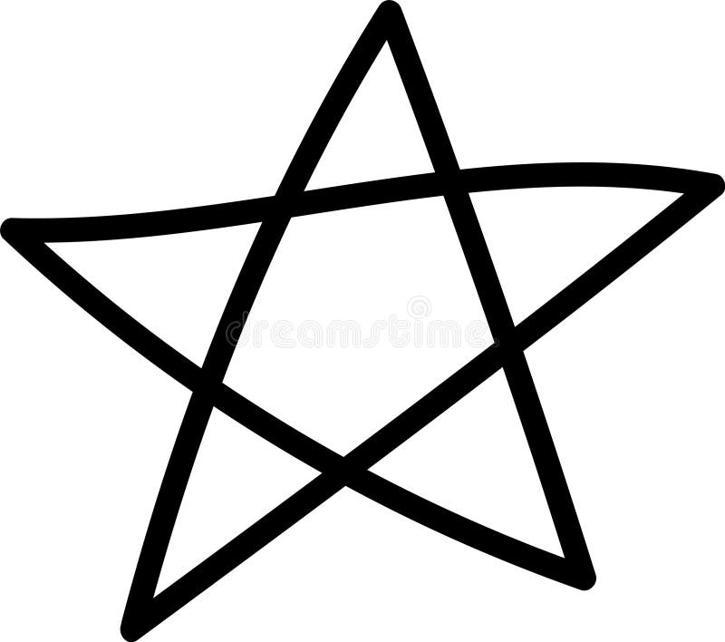 Hand Drawn Star stock vector. Illustration of shape - 370070941