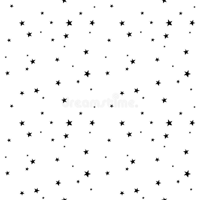 Hand Drawn Starry Sky Seamless Pattern-16 Stock Vector - Illustration ...