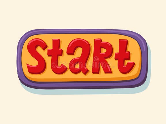 Hand Drawn Start Web Button. Internet Button Stock Vector ...