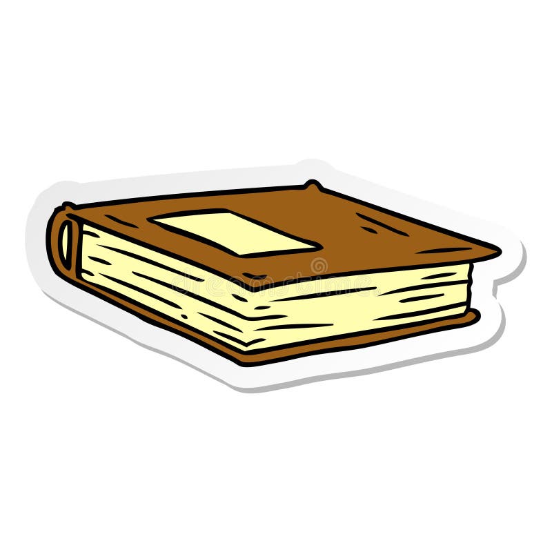 Hand Drawn Sticker Cartoon Doodle of a Red Journal Stock Vector ...