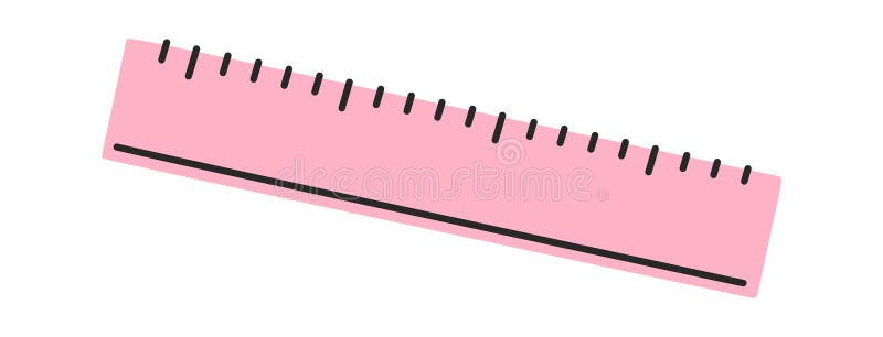 Hand-drawn Straight Ruler Measuring Tool Stock Illustration ...