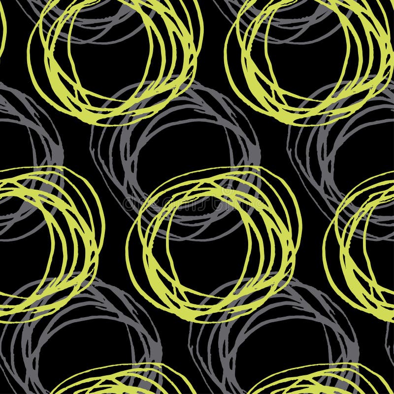 Hand Drawn String Circle Decor. Stock Vector - Illustration of line ...