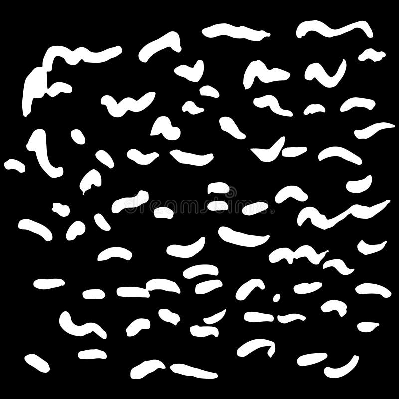 Hand Drawn Striped Pattern. Black and White Stock Illustration ...