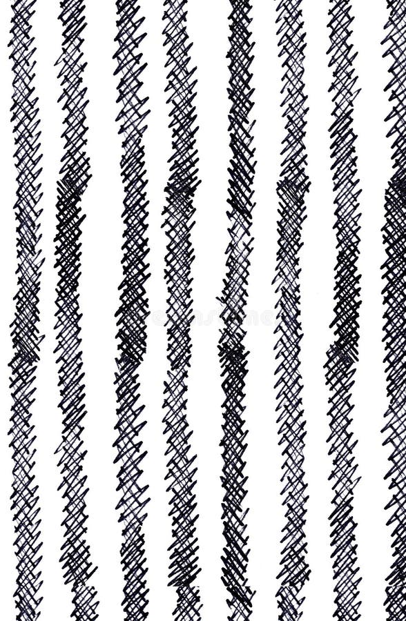 Hand Drawn Striped Pattern. Textured Illustration. Stock Illustration ...