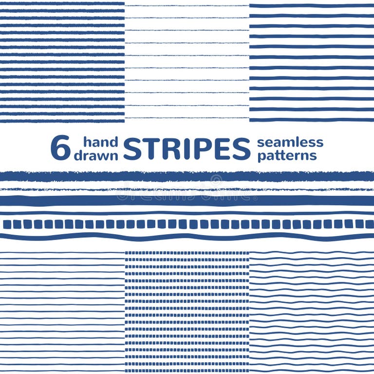 Navy Stripe Seamless Pattern Collection Stock Illustrations – 927 Navy ...