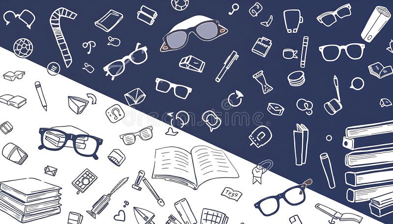 Hand-drawn Study Doodles Pattern, Education and Learning Symbols ...