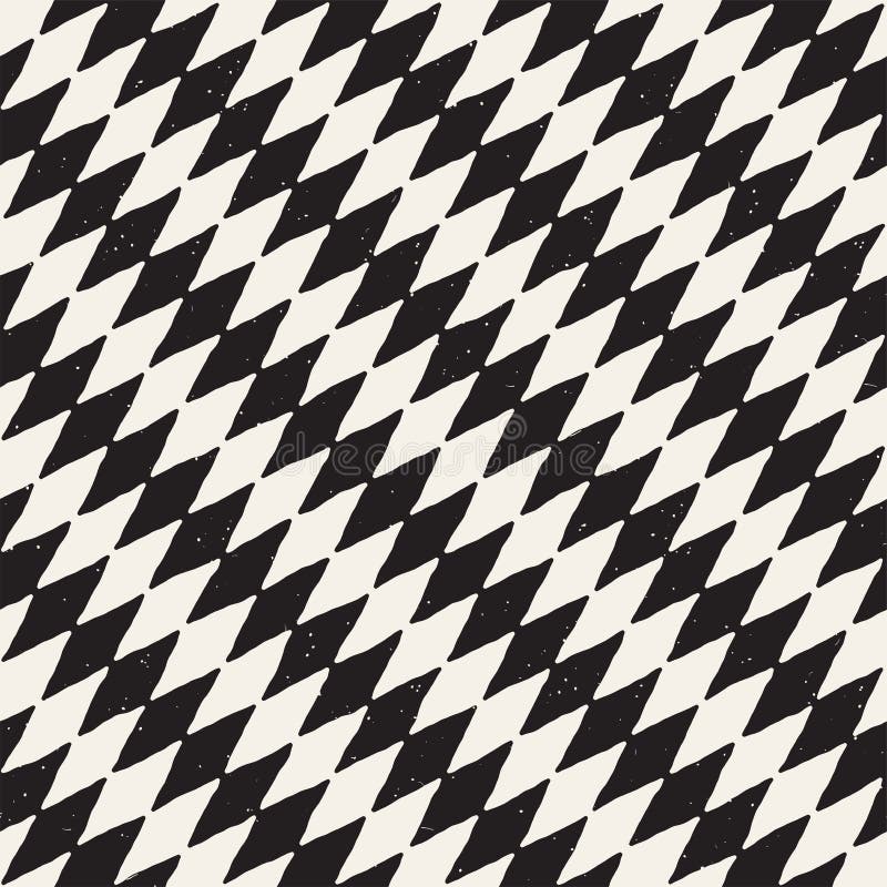 Hand Drawn Abstract Seamless Pattern in Black and White. Retro Grunge ...