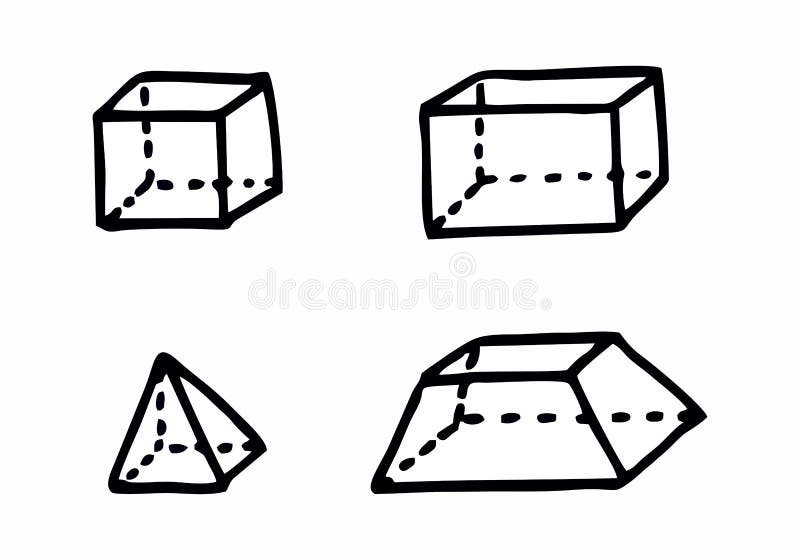 Geometric Solids Illustration Stock Illustration - Illustration of ...