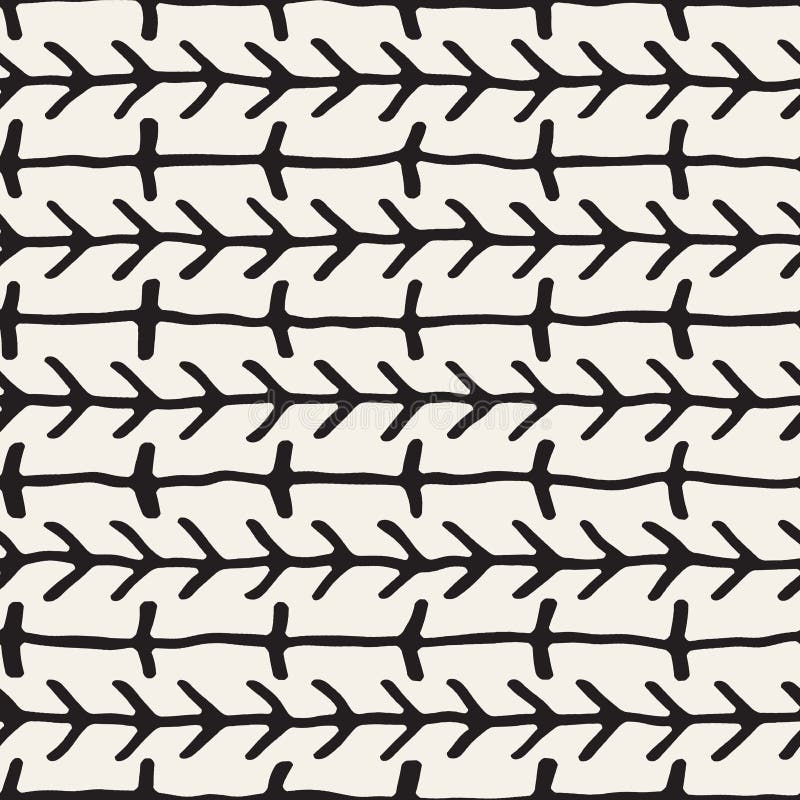 Hand Drawn Style Seamless Pattern. Abstract Geometric Tiling Background ...