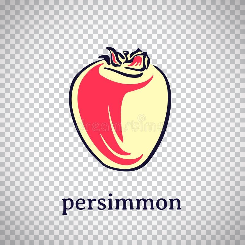 Persimmon logo design stock vector. Illustration of icon - 75787193