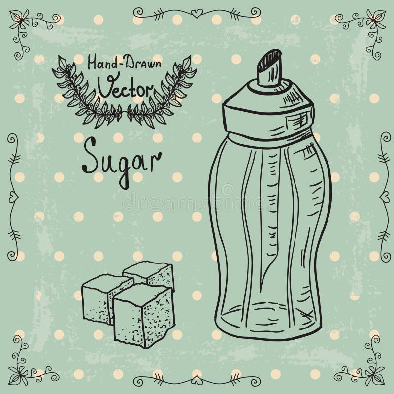 Hand drawn sugar stock vector. Illustration of draw, sketchy - 76719558