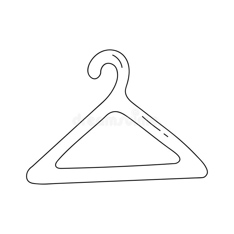 Hand Drawn Suit Hanger Icon Illustration Vector Doodle Stock Vector ...