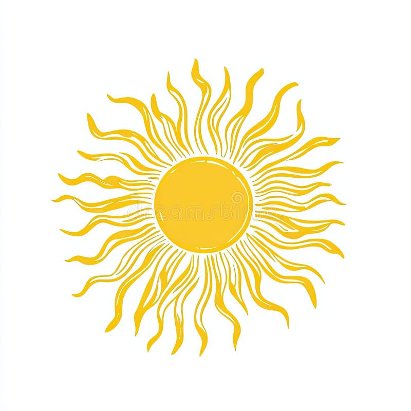 Hand Drawn Sun Illustration Stock Illustration - Illustration of drawn ...
