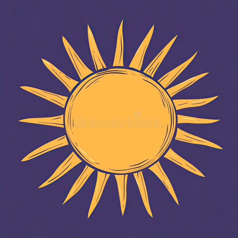 Hand Drawn Sun Illustration Stock Illustration - Illustration of ...