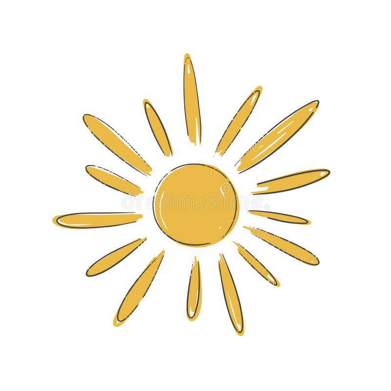 Drawing Yellow Sun Rays Sketch Stock Illustrations – 1,031 Drawing ...