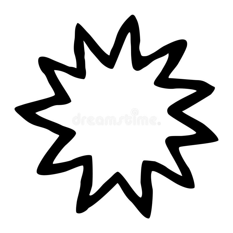 Hand Drawn Sun Painted with Ink Brush Stock Vector - Illustration of ...