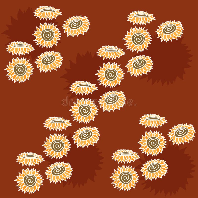 Sunflower pattern stock vector. Illustration of floral - 55007215