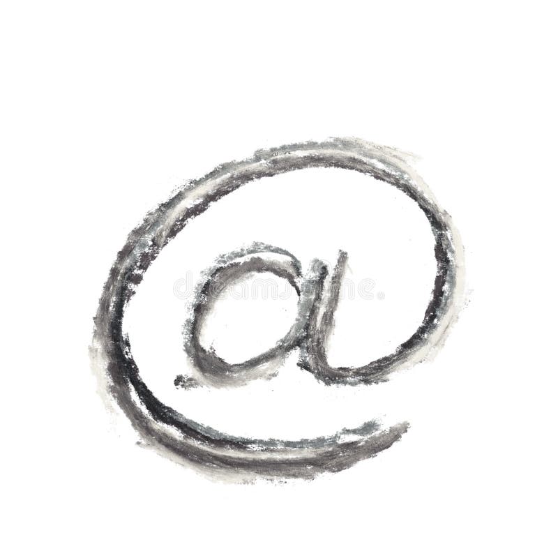 Hand Drawn at Symbol Isolated Stock Image - Image of shape, paint ...