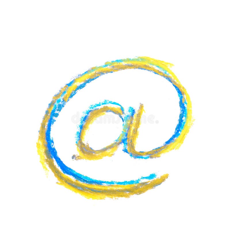 Hand Drawn at Symbol Isolated Stock Illustration - Illustration of ...