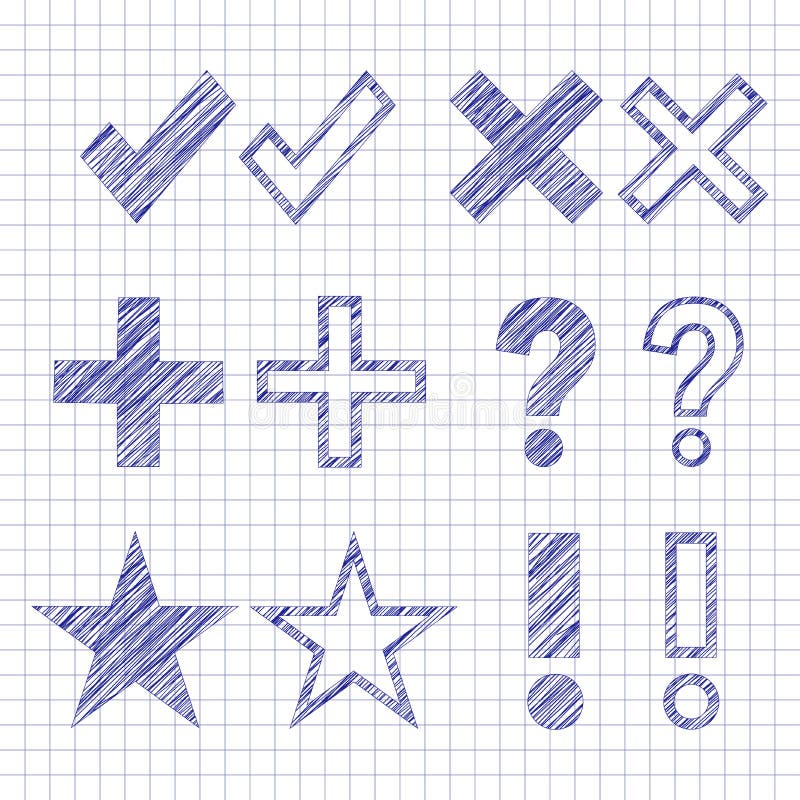 Hand drawn symbols stock vector. Illustration of advertising - 42269424