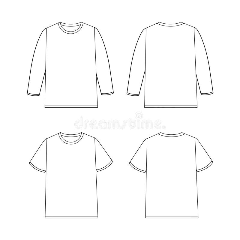 Hand Drawn T Shirt Outline Isolated On White Background Stock Vector