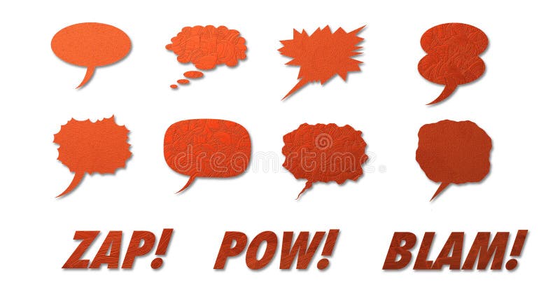 Hand Drawn Talk Clouds and Words Stock Illustration - Illustration of ...