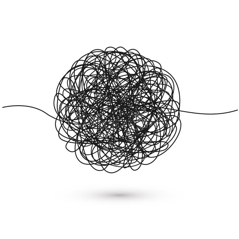 Hand Drawn Tangle of Tangled Thread. Sketch Spherical Abstract Scribble ... Hand Drawn Tangle of Tangled Thread. Sketch Spherical Abstract Scribble ...