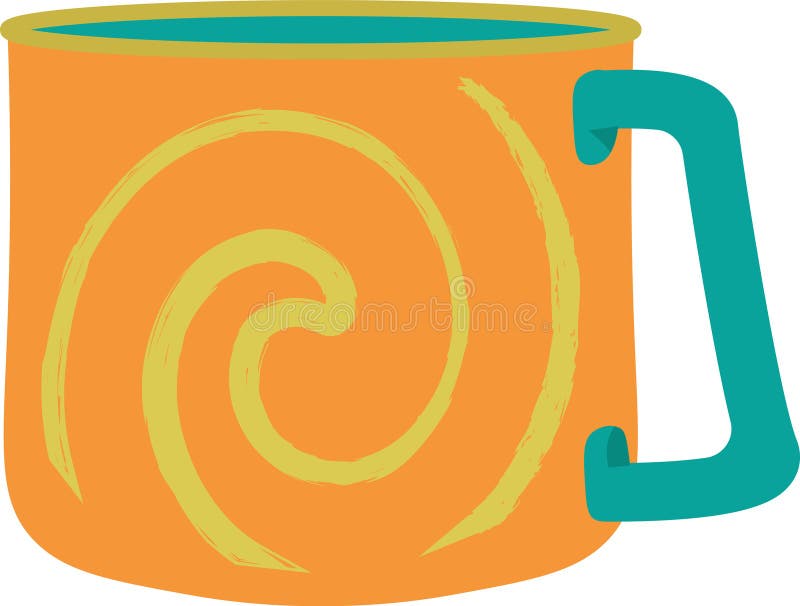 Hand Drawn Tea Cup with Abstract Pattern Stock Illustration ...