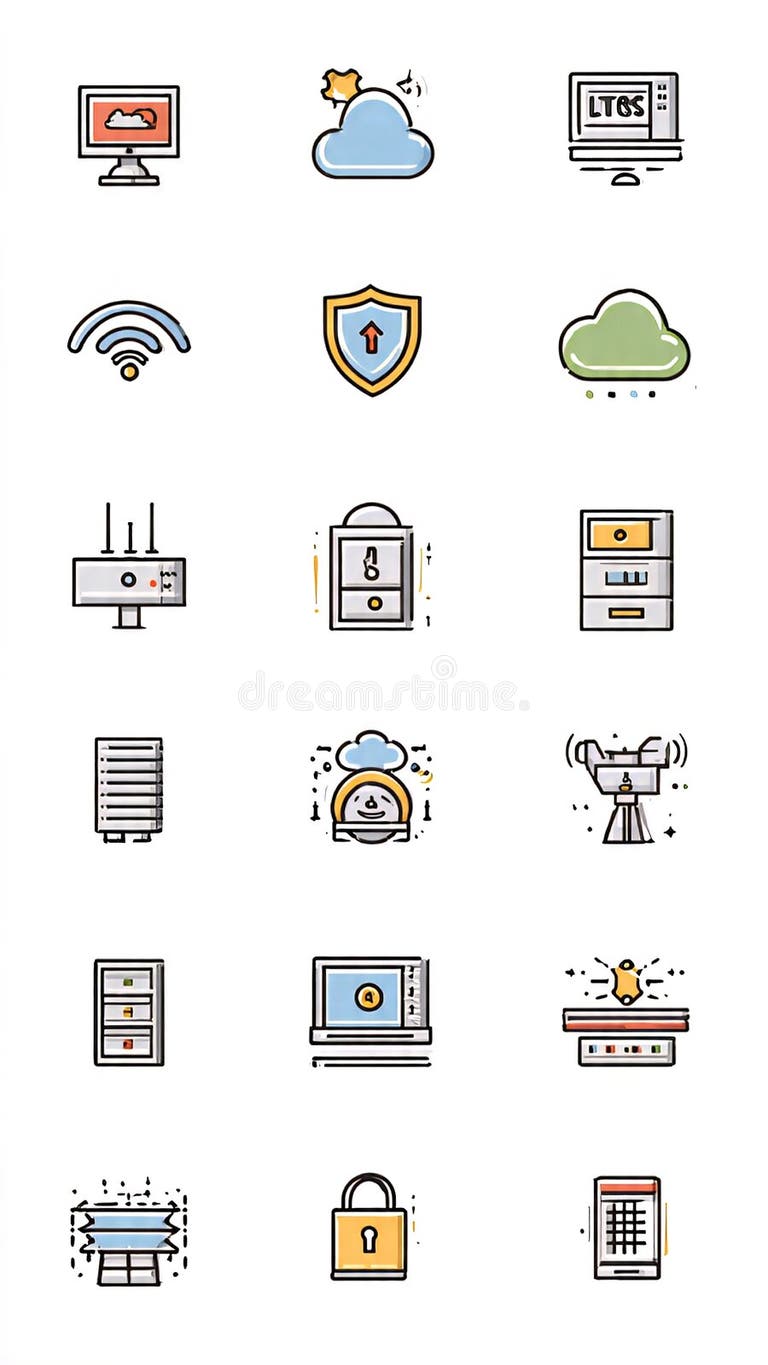 Information Systems Icon Set Stock Illustrations – 2,985 Information ...