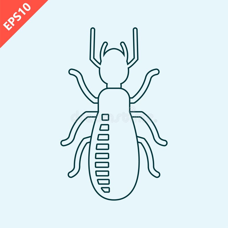 Hand Drawn Termite Icon Design Flat Isolated Illustration Stock Vector ...