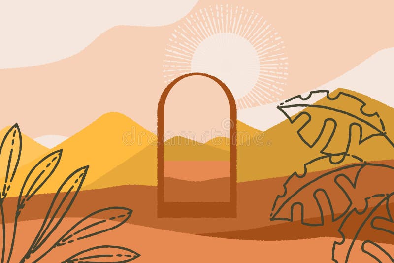 Hand Drawn Terracotta Background Vector Illustration. Stock Vector ...