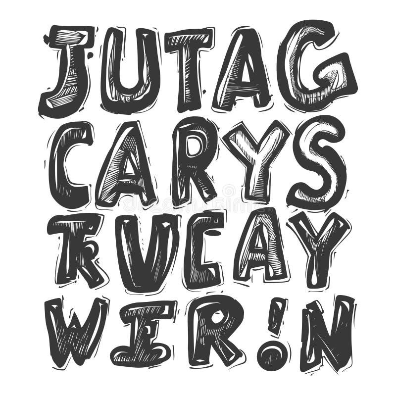 Hand-drawn Alphabet, Quirky Style Letters, Bold and Expressive ...