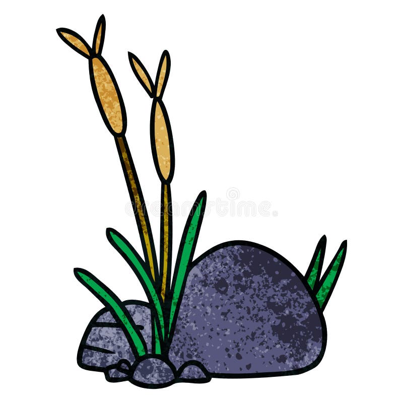 Hand Drawn Textured Cartoon Doodle of Stone and Pebbles Stock Vector ...