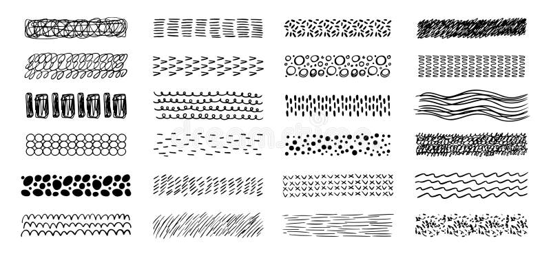 Hand Drawn Textures Collection. Abstract Brushes, Drawing Textures from ...