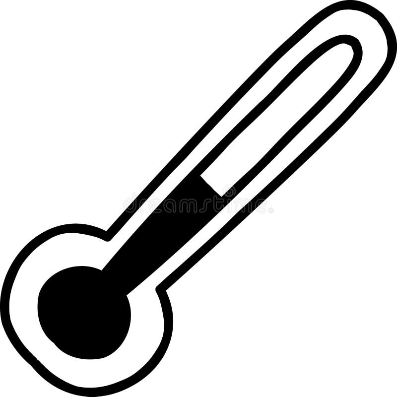 Hand Drawn Thermometer Illustration Stock Vector - Illustration of ...