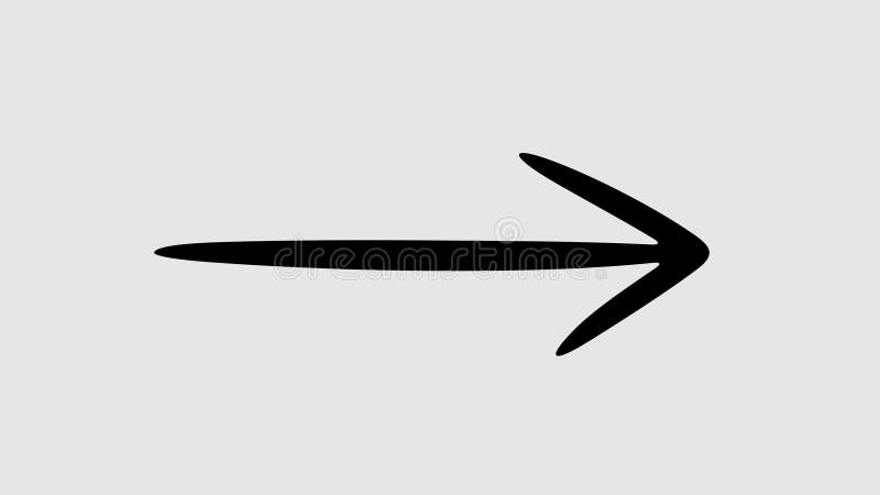 Hand Drawn Thin Arrow Graphic Animation. Alpha Channel Stock Video ...