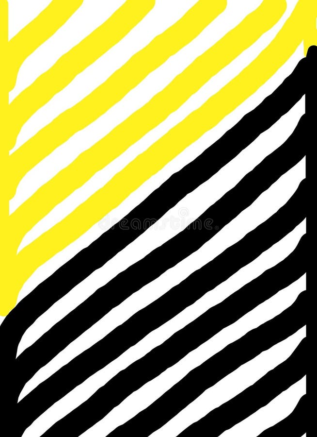 Hand Drawn Three Coloured Line Art Stock Illustration - Illustration of ...