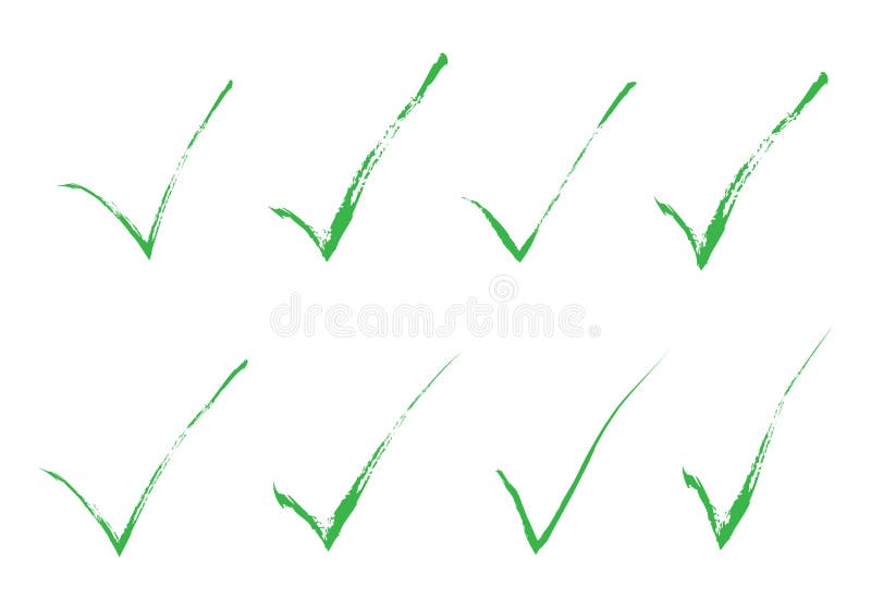 Hand drawn ticks set stock vector. Illustration of approval - 134617056