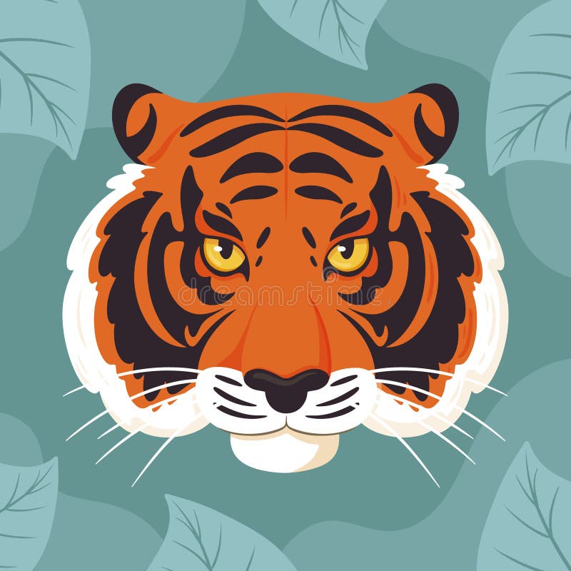 Hand Drawn Tiger Face Illustration Vector Illustration Stock Vector ...