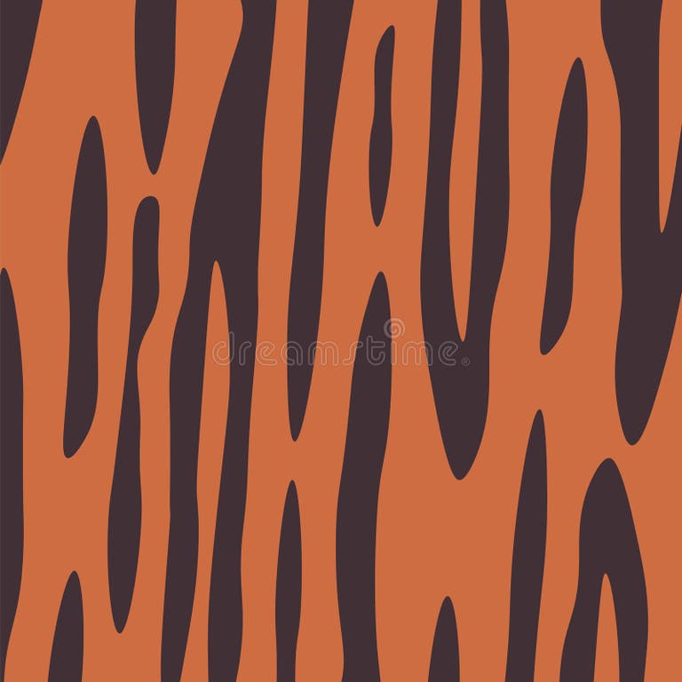 Hand Drawn Tiger Print stock vector. Illustration of fabric - 353840646