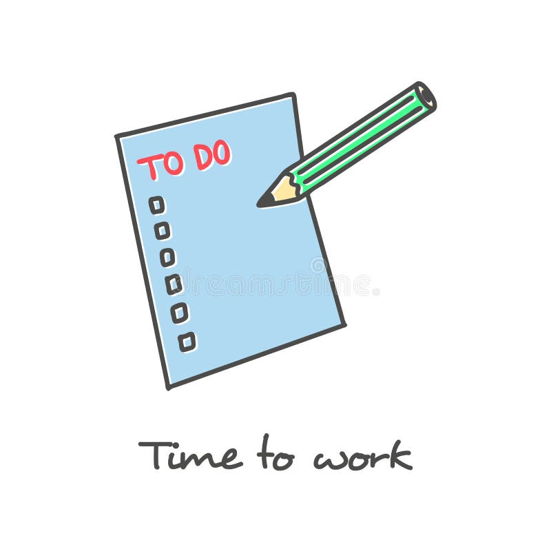 Hand drawn To do list icon stock vector. Illustration of management ...