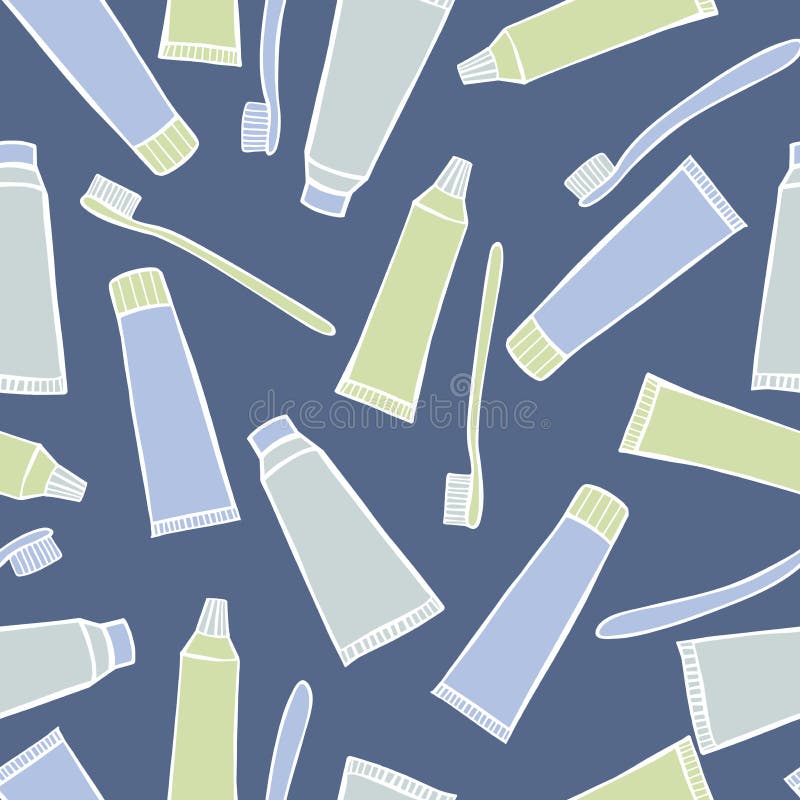 Hand Drawn Toothbrush and Tube of Toothpaste. Stock Vector ...