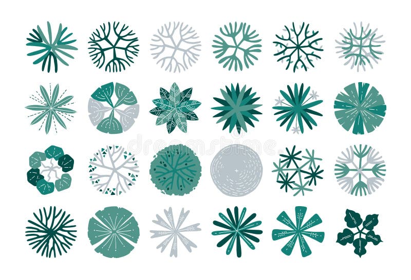 Tree Top View Line Drawing Stock Illustrations – 903 Tree Top View Line ...