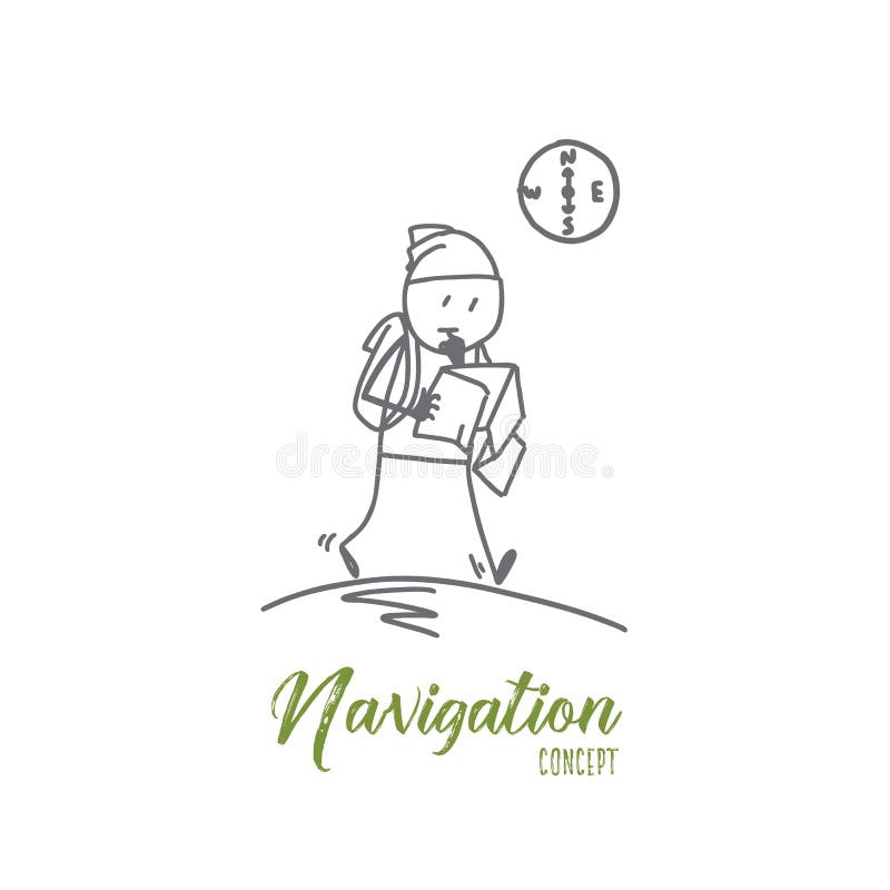 Confused Man Looking Map Stock Illustrations – 39 Confused Man Looking ...