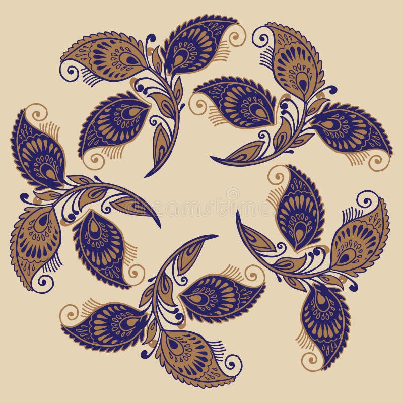 Hand Drawn Traditional Pattern East. Vector Illustration Stock Vector ...