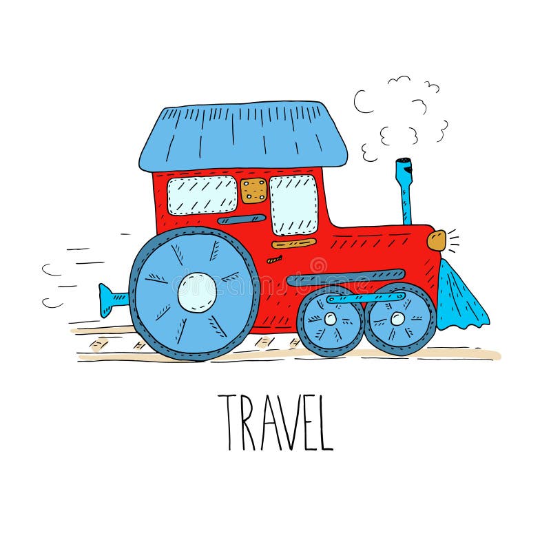 Toy steam engine train stock vector. Illustration of railway - 27714965