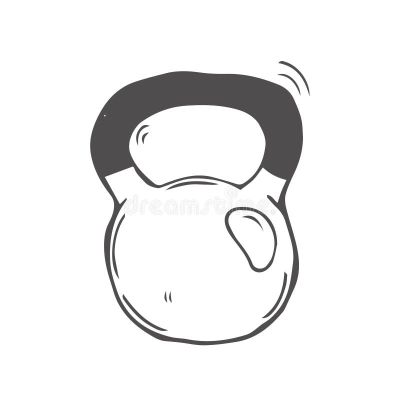Hand Drawn Training Weight Illustration in Vector. Doodle Training ...
