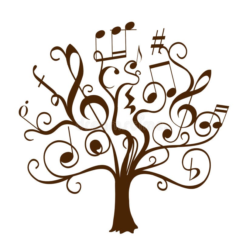Musical Tree Music Notes Stock Illustrations – 554 Musical Tree Music ...