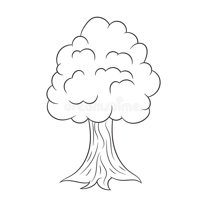 Hand Drawn of Tree Vector Illustration Stock Vector - Illustration of ...